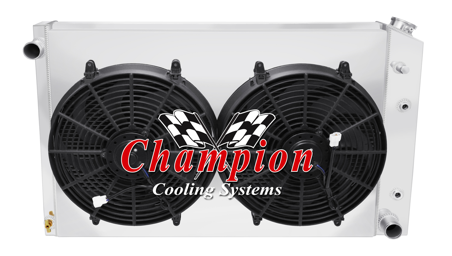 3 Row Cold Radiator 19" x 28" Core,14" Fans,Shroud - 1973-1987 Chevy C ...